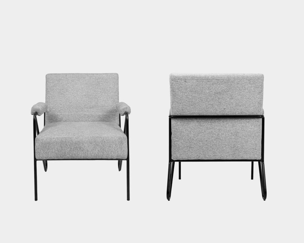 Butaca de tela Beams Gris - Innovador y cómodo | NIHM Design