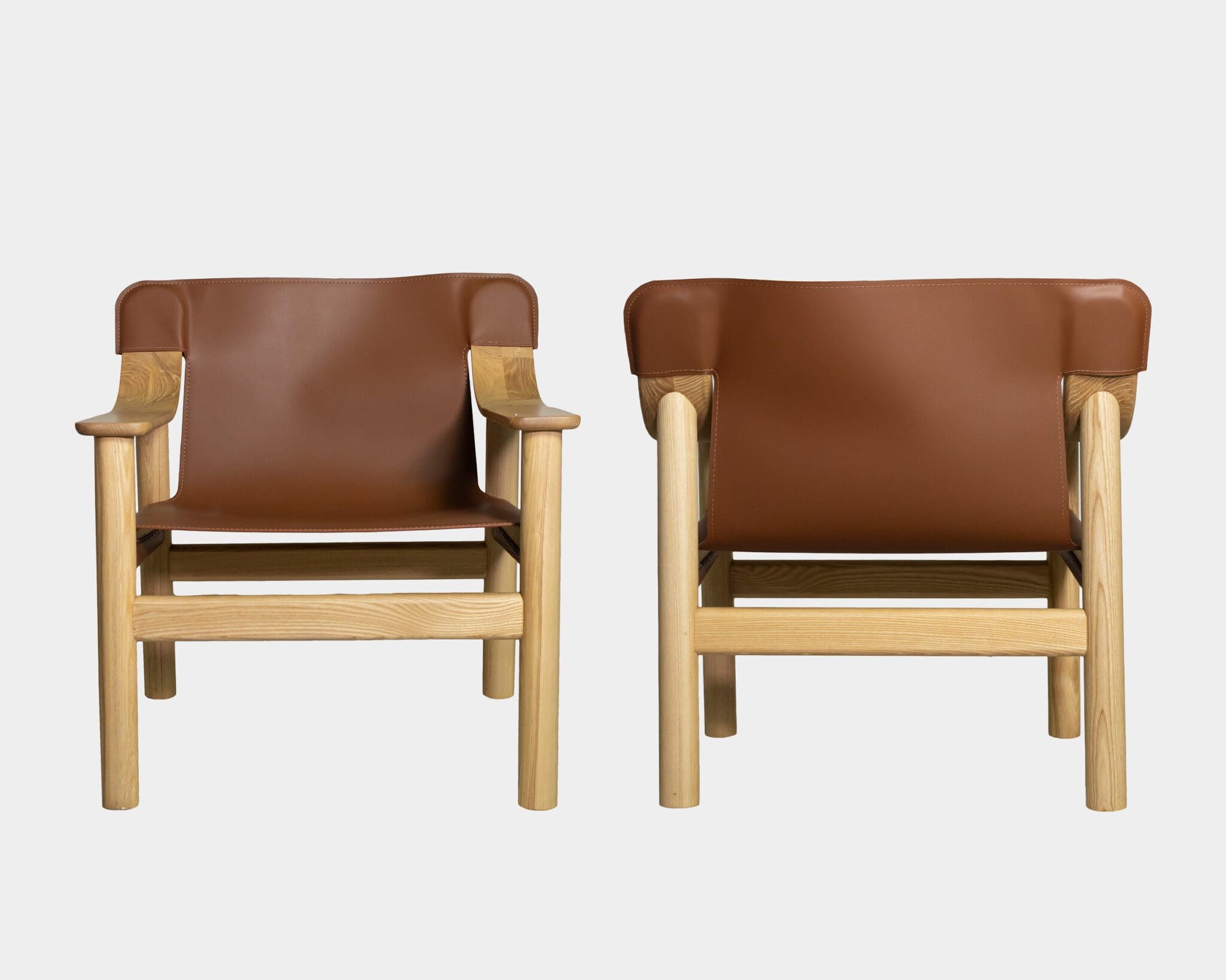 Butaca De Madera Big Foot Marrón Claro | NIHM Design