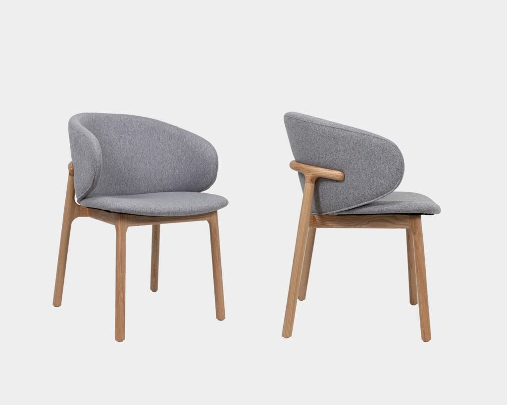 Silla De Comedor De Madera Alley Gris | NIHM Design