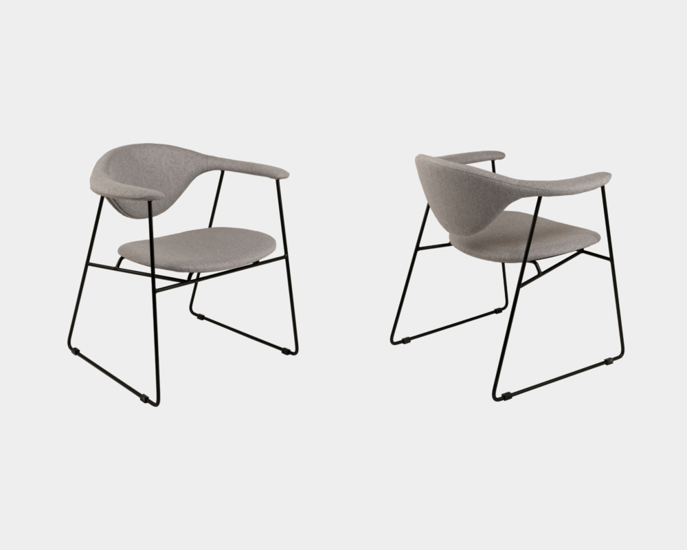 Butaca de tela Bulli - Contemporáneo y cómodo | NIHM Design